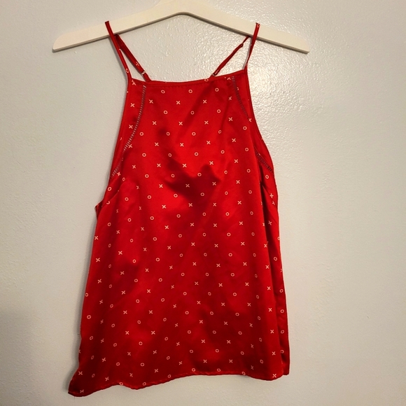 Tops Open Back Red Satin Camisole Poshmark